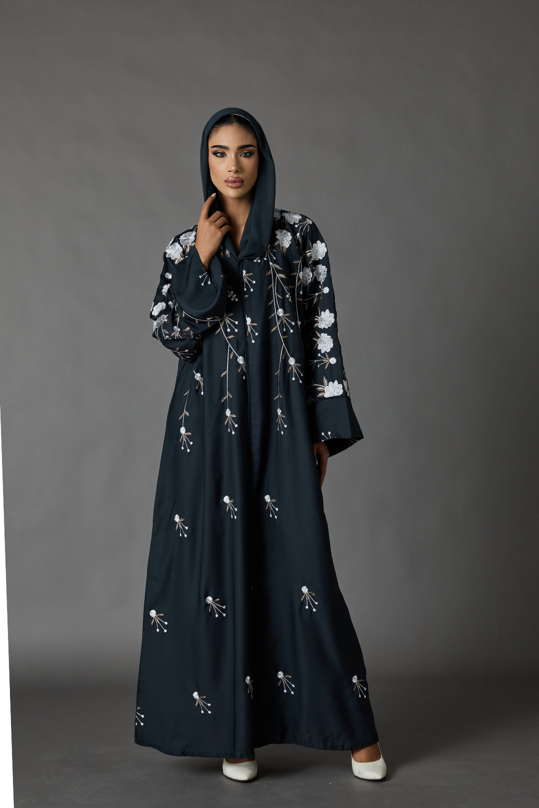 Hilya Abaya in Grey – BY MARLENA