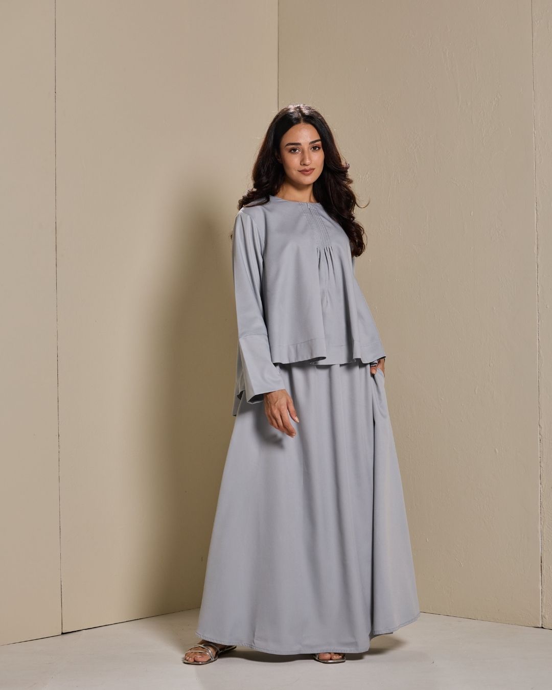 PO: Maya Skirt Set in Light Grey – BY MARLENA